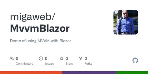 Github Migawebmvvmblazor Demo Of Using Mvvm With Blazor