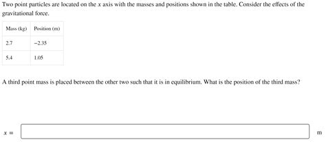 Solved Two Point Particles Are Located On The X Axis With Chegg Com