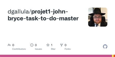 github dgallula projet1 john bryce task to do master