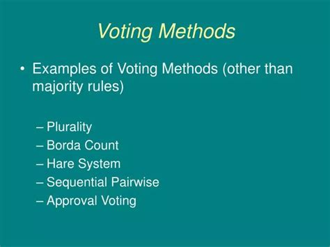 PPT Voting Methods PowerPoint Presentation Free Download ID 478771