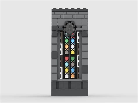 Lego Moc Arkham Tower Stained Glass Window By Alterlego Rebrickable Build With Lego
