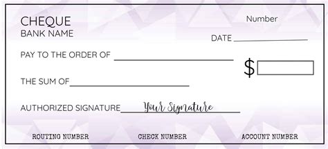 Free Editable Cheque Template Word