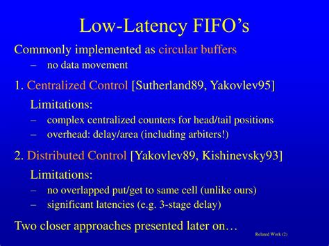 Ppt Low Latency Fifos Using Token Rings Powerpoint Presentation