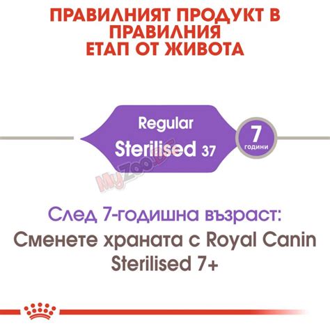 Royal Canin Sterilised 37 10кг. Пълноценна балансирана храна за ...
