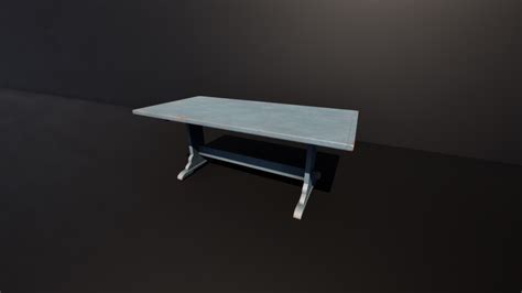 Painted Wooden Table Unrealassetstore