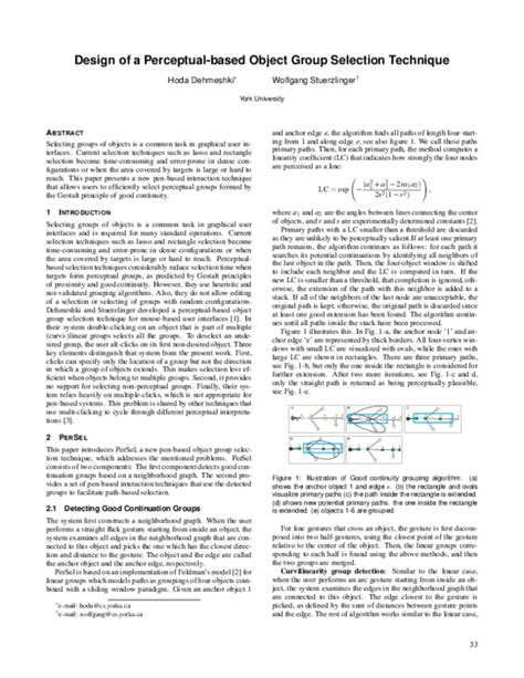 Pdf Design Of A Perceptual Based Object Group Selection Technique