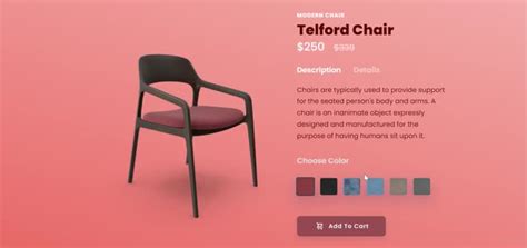 Kamini Prajapati On Linkedin Modernchairdesign Htmlcssanimation Interactivefurniture