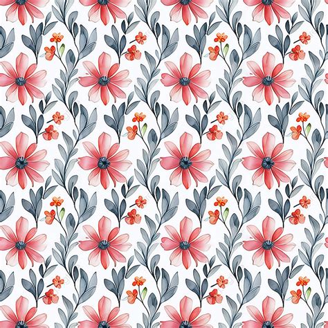 원활한 꽃 수채화 예술 수채화 꽃무늬 원활한 패턴 배경 일러스트 및 사진 무료 다운로드 Pngtree