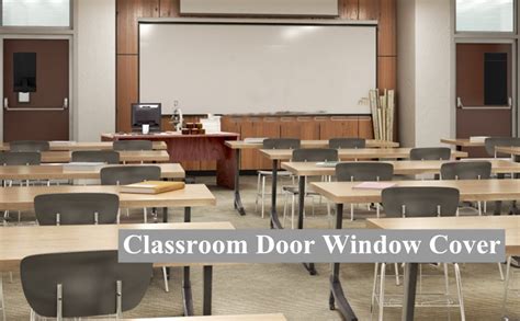 Maloki Classroom Door Window Cover Blackout French Door