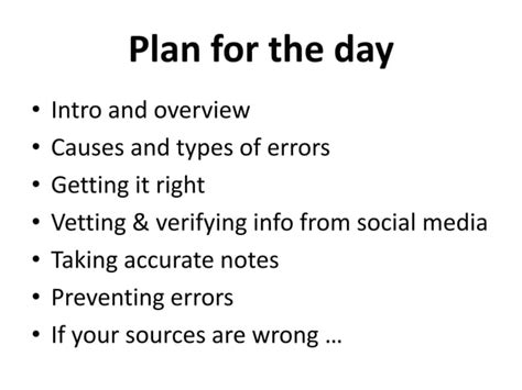 Accuracy And Verification Ppt