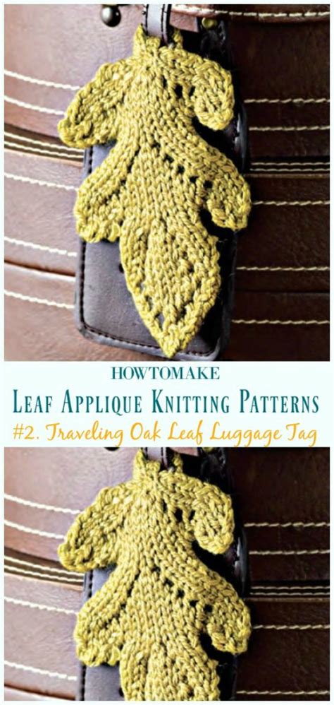 Leaf Applique Free Knitting Patterns