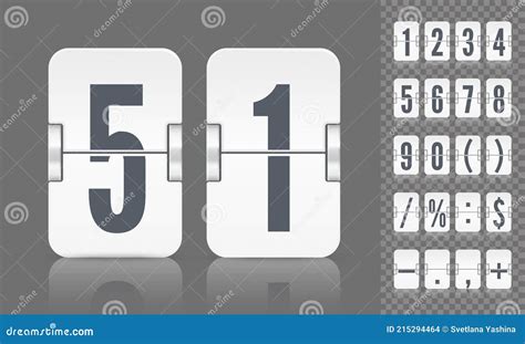 Vector Template For Time Design Flip Scoreboard With Numbers Symbols