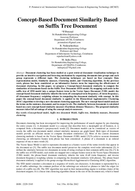 Pdf Concept Based Document Similarity Based On Suffix Tree Document