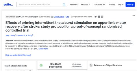Effects Of Priming Intermittent Theta Burst Stimulation On Upper Limb