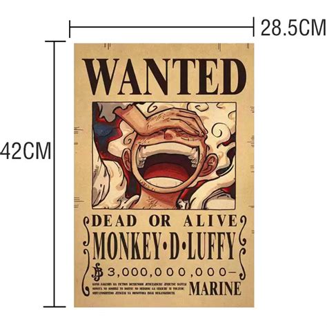 One Piece Wanted Poster Luffy Kaido Etsy Finland