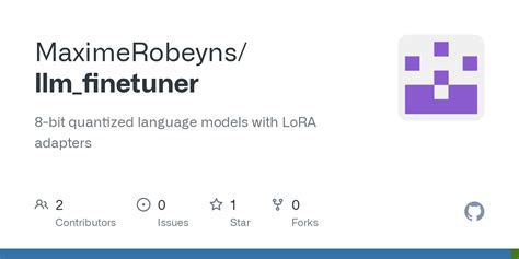 Github Maximerobeynsllmfinetuner 8 Bit Quantized Language Models With Lora Adapters