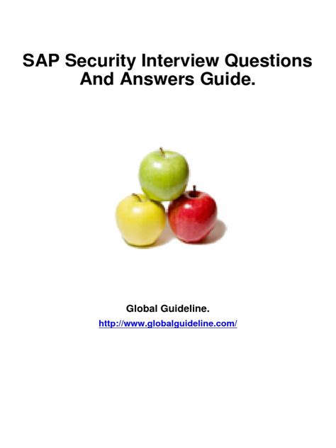 Sap Security Interview Questions And Answers Guide Global Guideline Pdf Cascading Style