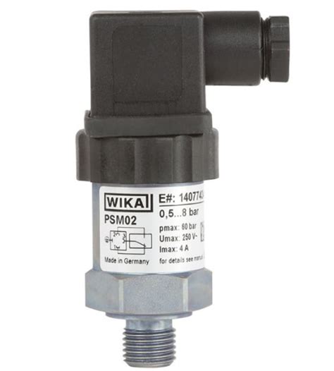 14330379 Wika Wika Psm02 Series Pressure Sensor 1bar Min 16bar Max Spdt Output Gauge