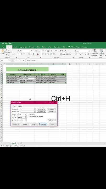 Replace Asterisks Exceltech Excel Shorts Excel Exceltips