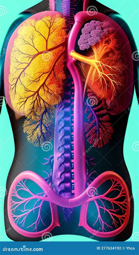 Human Lungs Illustration Artificial Intelligence Artwork Generated