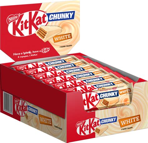 Упаковка батончиков KitKat Chunky White в белой глазури 40 г х 24 шт ...