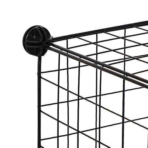 Homcom Diy 6 Cube Metal Wire Rack Interlocking Storage Cabinet Organiser Display