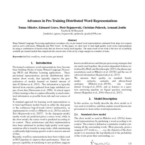 Advances In Pre Training Distributed Word Representations Acl Anthology