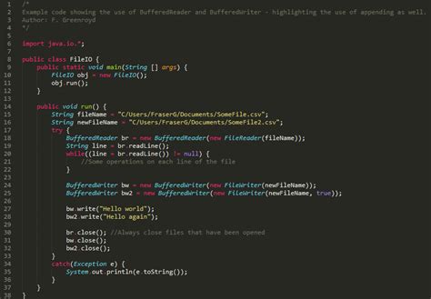 Basic File Io Javacc Examples