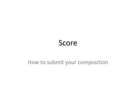 PPT Score PowerPoint Presentation Free Download ID 1986566