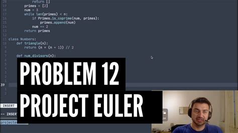 Project Euler Problem 12 Python Solution Youtube