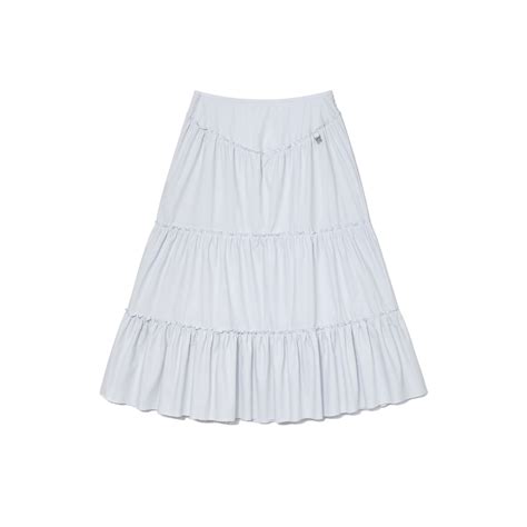 W 글로니 로데오 티어드 러플 스커트 베이비 블루 Glowny Kream