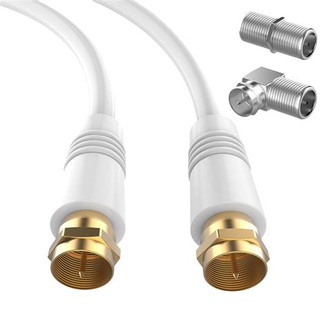 7ft Rg6 Coaxial Cable Tv Coax Cable Cord Extender Gold Plated Connectors Rg6 Compatible For