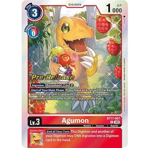 Agumon Pre Release Flip A Coin