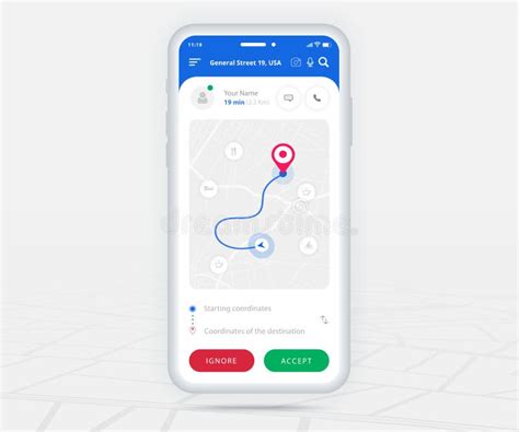 Map Gps Navigation App Ux Ui Concept Mobile Map Application Smartphone App Search Map