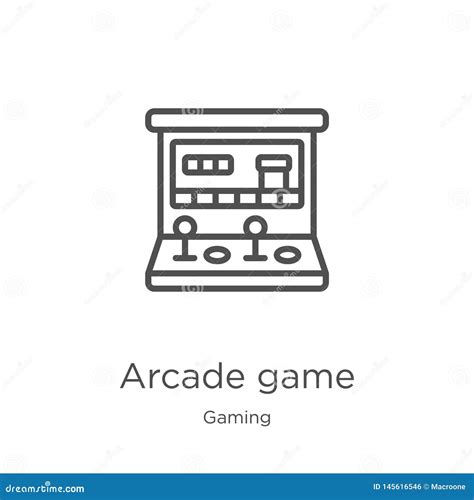 Arcade Game Icon Vector From Gaming Collection Thin Line Arcade Game Outline Icon Vector