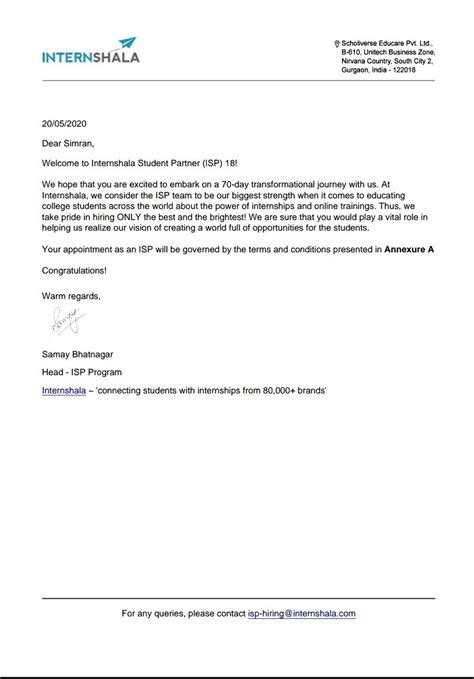 Internshala Internshalastudentpartner Isbs Simran Panwar