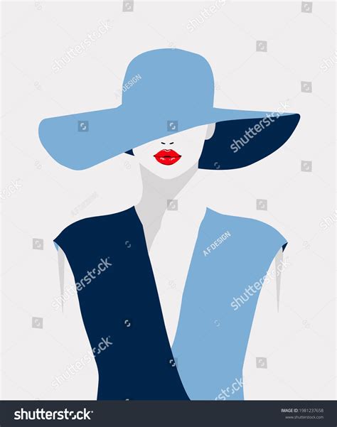 Beautiful Women Illustration Wallpaper Design Stock Illustration