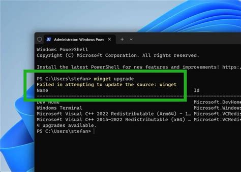 Failed In Attempting To Update The Source Winget [oplossing]