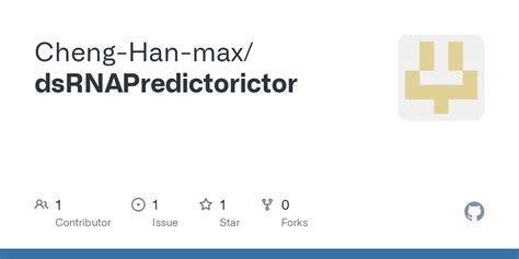 GitHub Cheng Han Max DsRNAPredictorictor