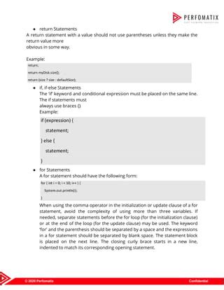 Perfomatix Java Coding Standards Pdf
