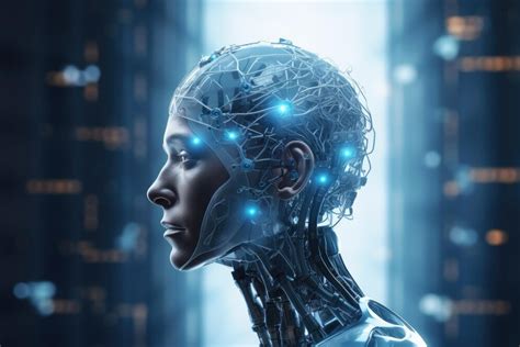 Premium Ai Image A Symbolic Concept Image Of Ai Technology Fused With A Human Robot Brain By