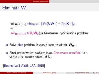 Riemannian Gossip Algorithms For Decentralized Matrix Completion Ppt