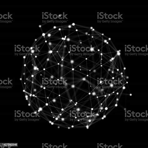 입자와 선의 미래 구체 네트워크 연결 빅 데이터 추상기술 배경 3d 렌더링 구에 대한 스톡 사진 및 기타 이미지 구 연결 입자 Istock