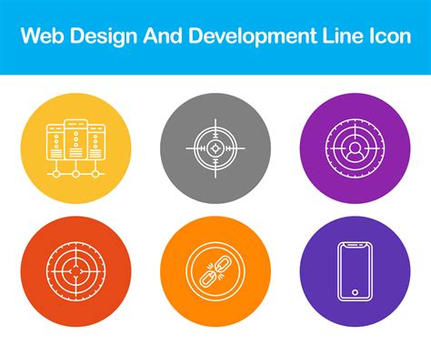 Web Design And Development Vector Icon Set Vector Art At Vecteezy