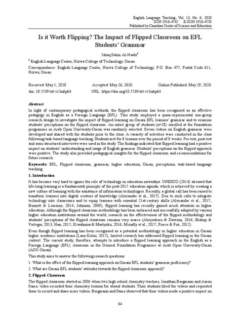 Flipped Classroom Pdf Constructivism Philosophy Of Education English As A Second Or