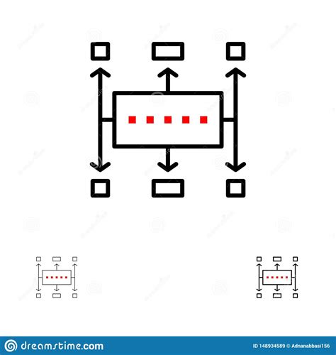 Workflow Workflow Planning Business Modern Planning Bold And Thin Black Line Icon Set Stock