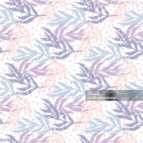 정글 식물 실루엣은 점 배경에 매끄러운 패턴을 남깁니다 최신 유행 열대 잎 벽지 0명에 대한 스톡 벡터 아트 및 기타 이미지 0명 기하 도형 꽃 식물 Istock