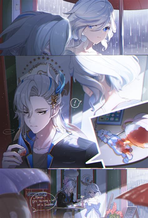 Furina And Neuvillette Genshin Impact Drawn By Isobe Danbooru