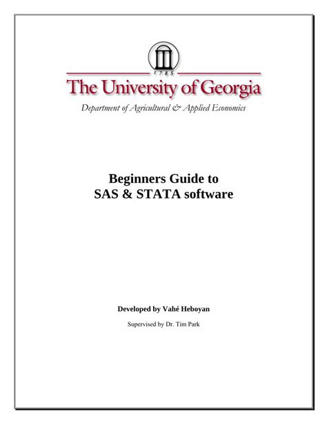 Pdf Sas And Stata Software Tutorial Dokumentips
