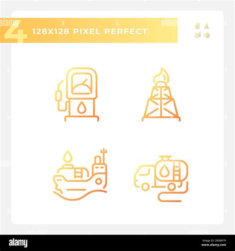 Energy Sector Gradient Linear Vector Icons Set Stock Vector Image And Art Alamy